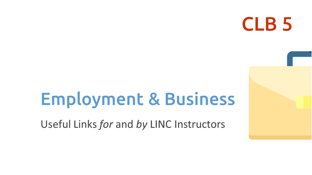 Employment - CLB 5 | Links for LINC Instructors